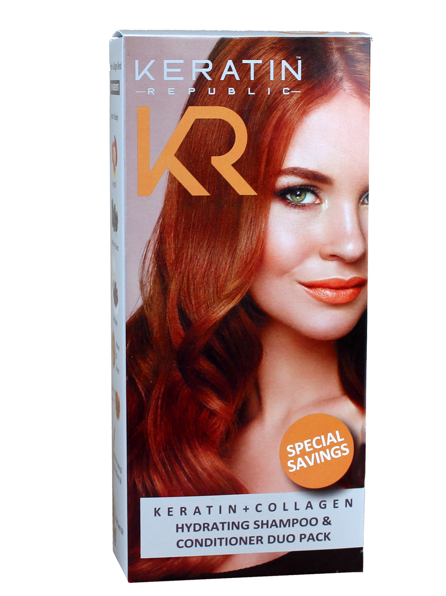 Keratin & Collagen Hydrating Shampoo & Conditioner 10.1 oz DUO ...